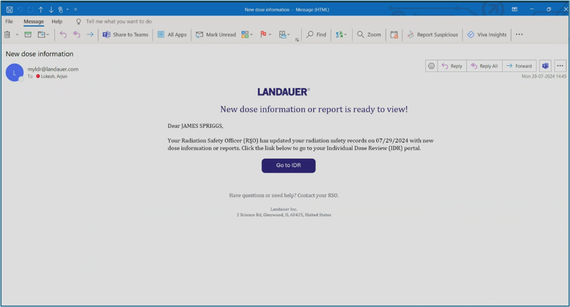 myLDR Signature Suite | LANDAUER